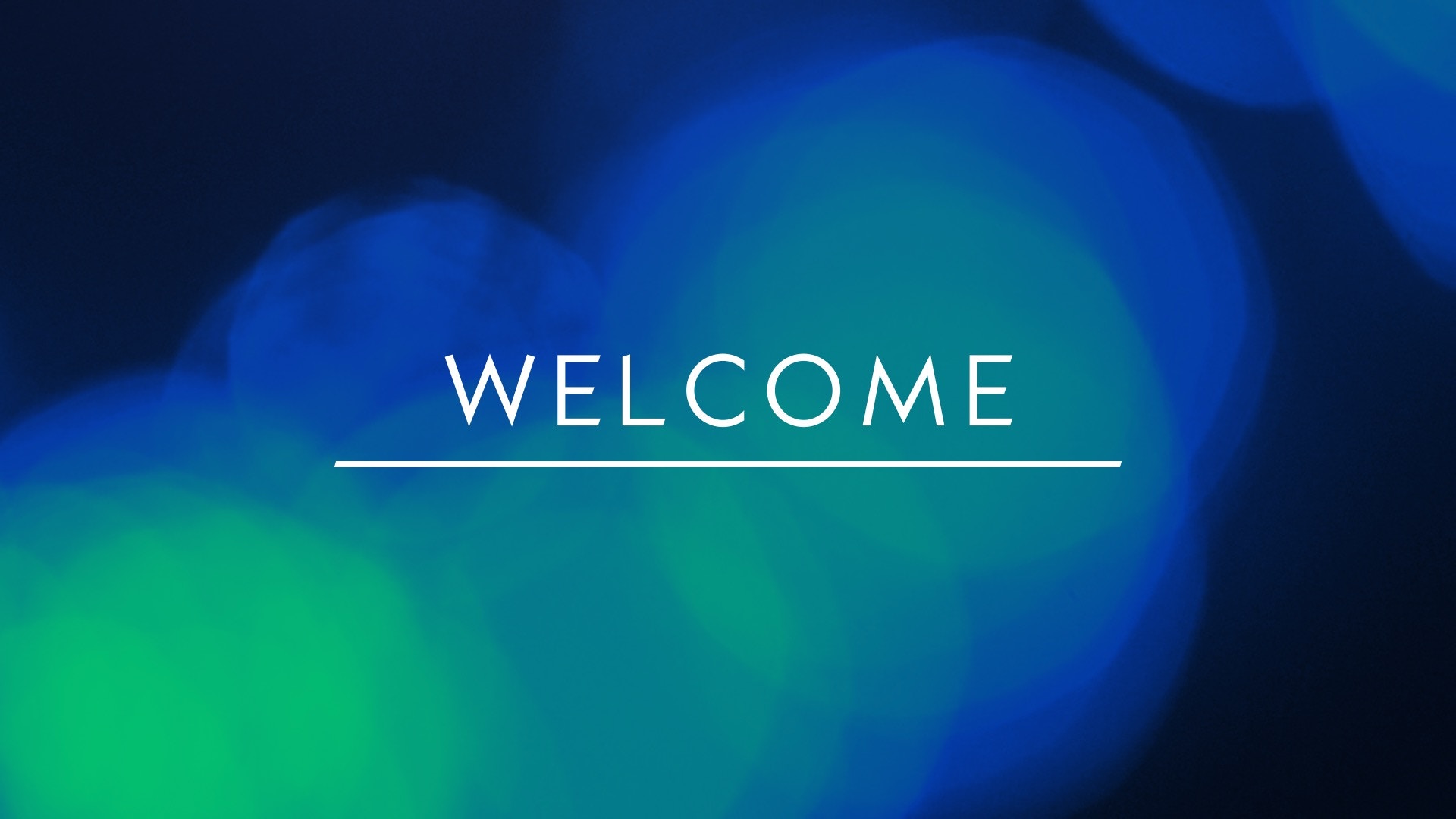 Steel Bokeh Welcome – 16×9